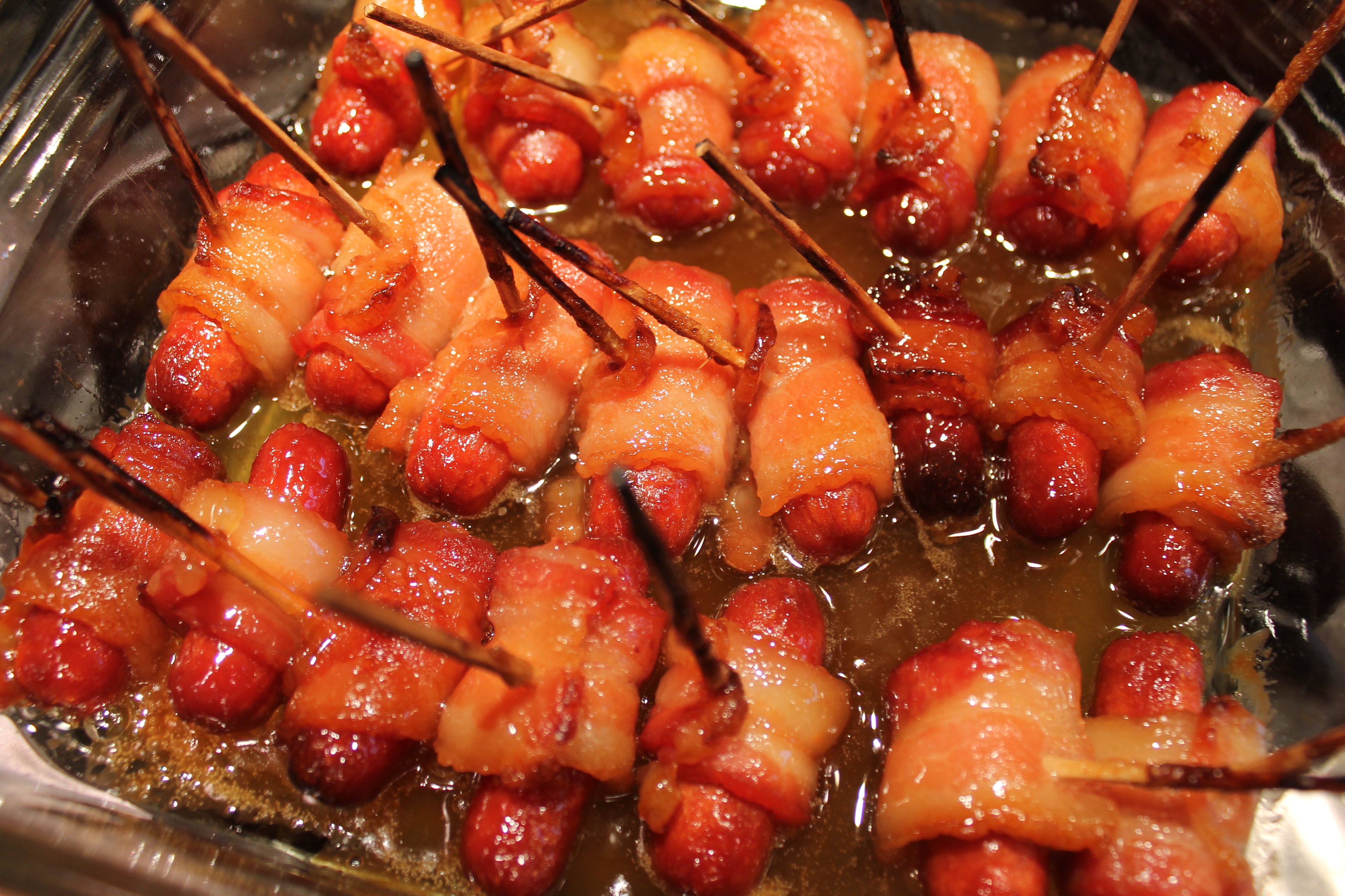 Bacon Wrapped Smokies With Brown Sugar And Butter